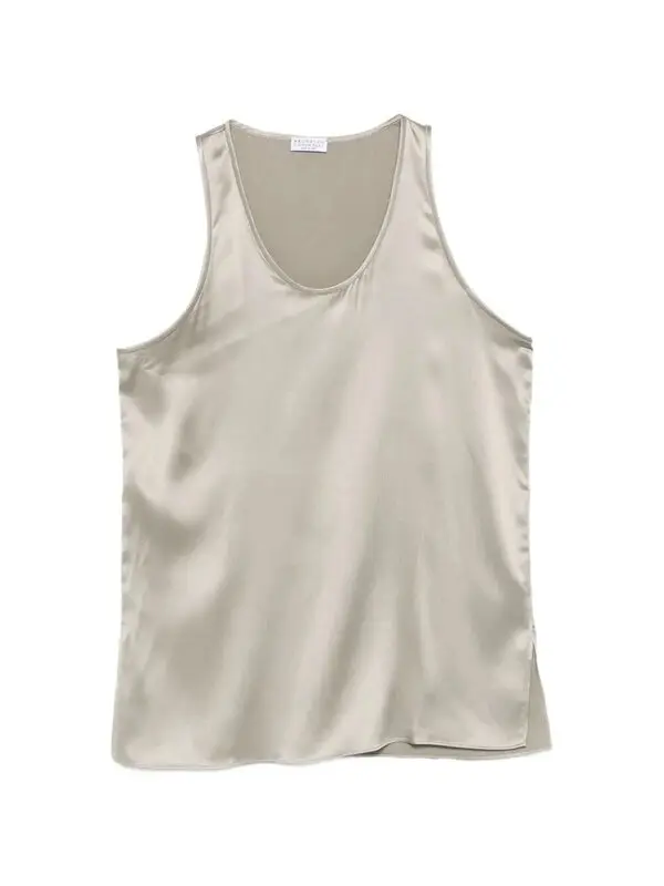 Brunello Cucinelli Silk Tank Blouse - Multicolor