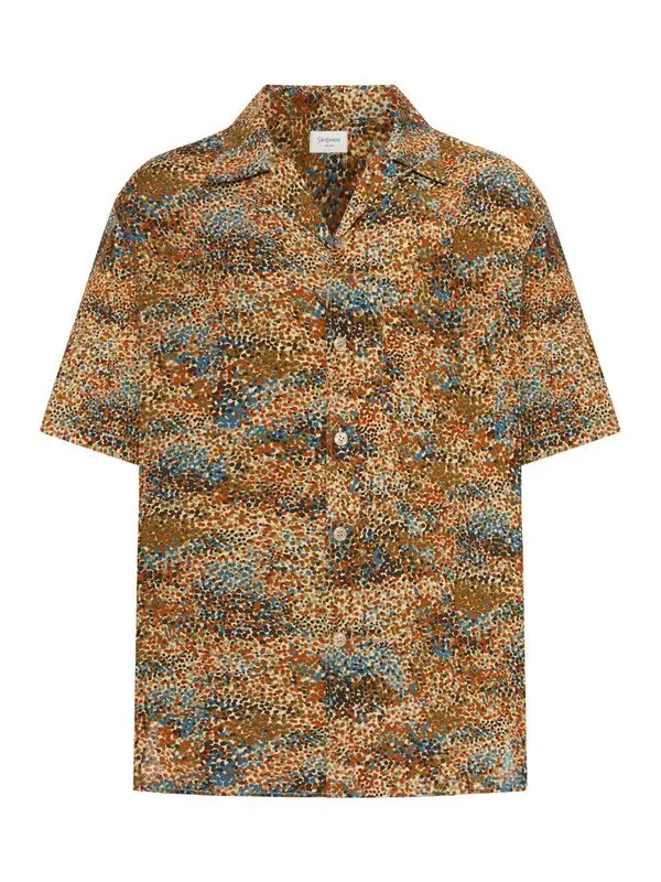 Saint Laurent Micro-patterned Shirt With A Dotted Effect