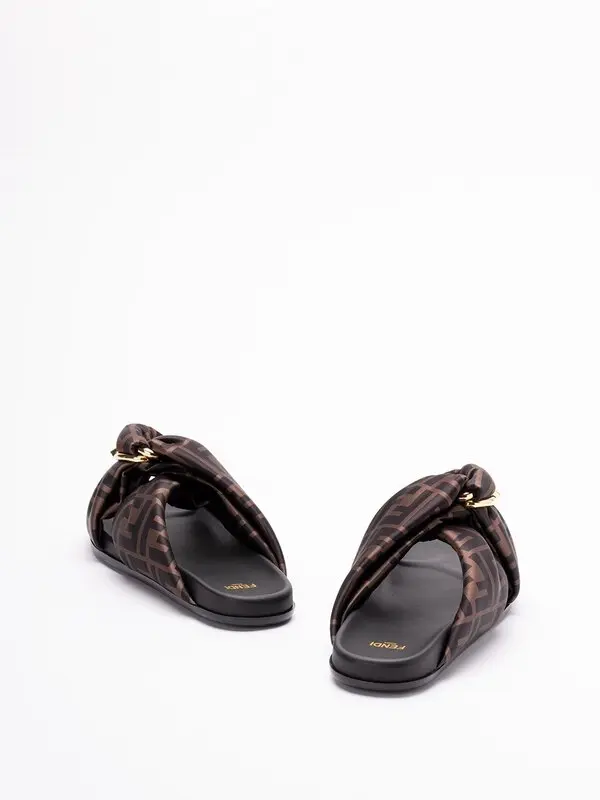 Fendi Monogram Twisted Slides - Multicolor