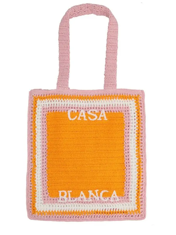 Casablanca Tote Bag With Logo - Orange