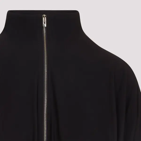 Alaïa Black Viscose-blend Jersey Draped Cropped Jacket