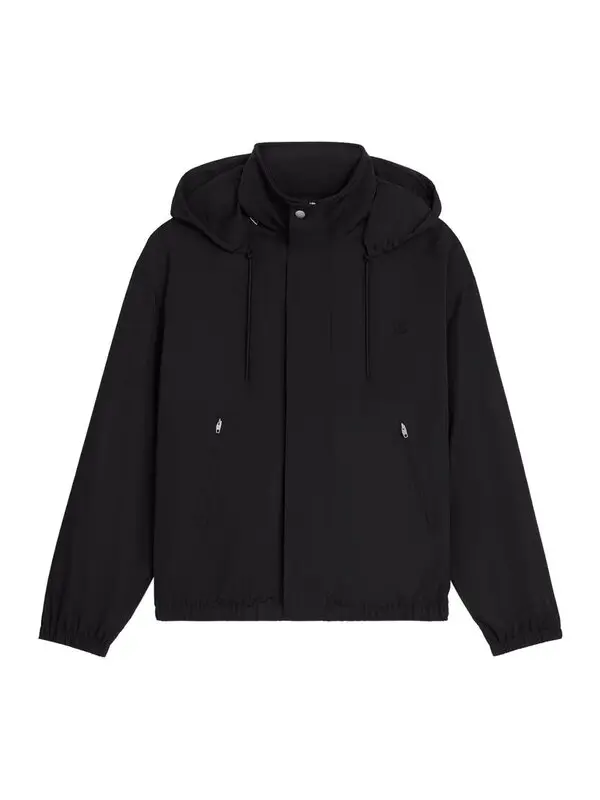 Celine Nylon Twill Wind Jacket With Triomphe Embroidery - Black