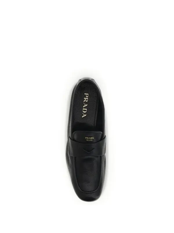 Prada Leather Loafers - Black