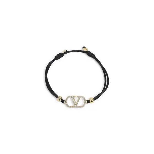 Valentino Garavani Vlogo Crystal Bracelet - Black