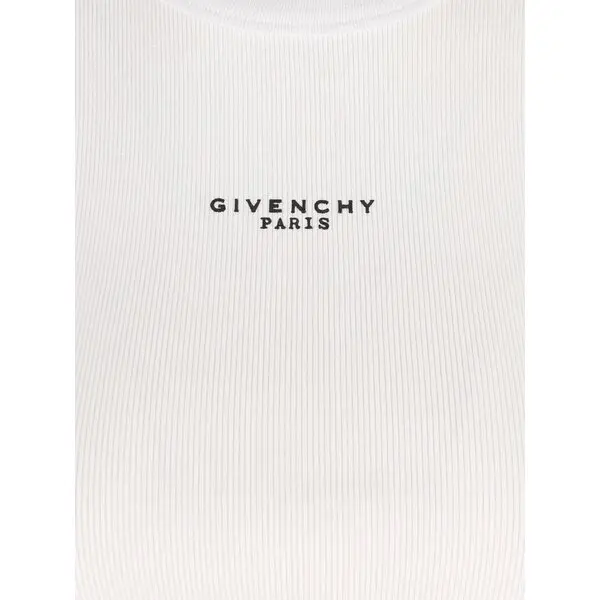 Givenchy Ribbed Knit Sleeveless Racerback Tank Top