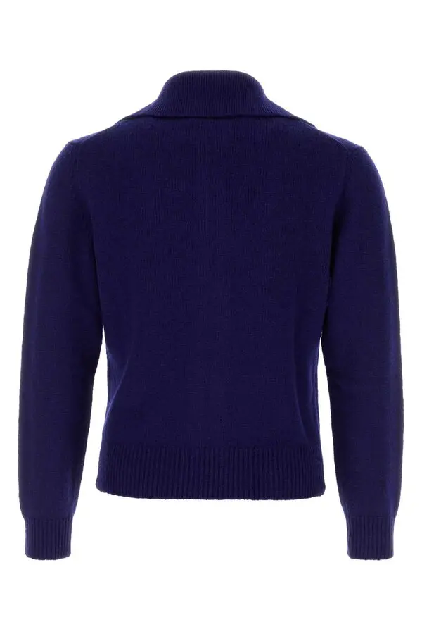 JIL SANDER Wool Blend Zip Up Cardigan
