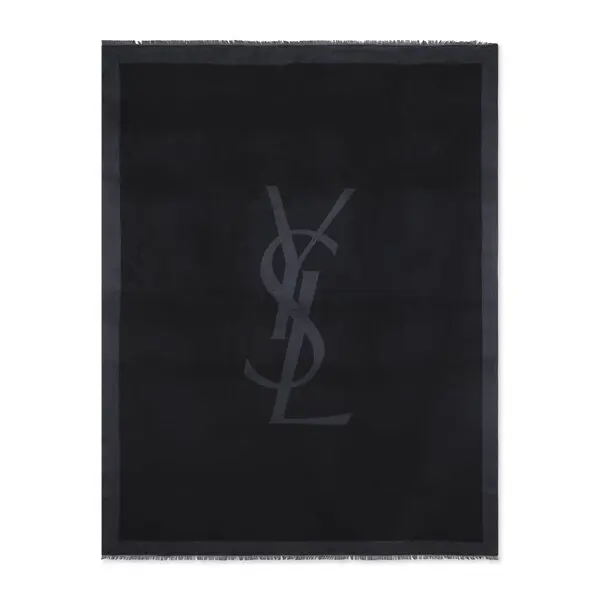 Saint Laurent Silk Scarf - Black