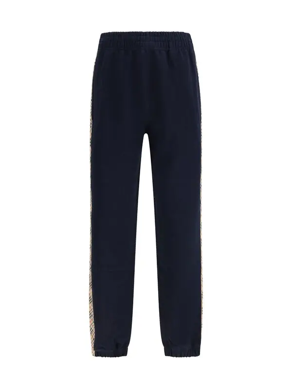 Burberry Jogging Pants Feature Signature Check Tape Along The Sides