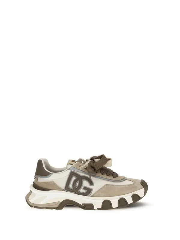 Dolce & Gabbana Leather And Mesh Sneakers - Multicolor