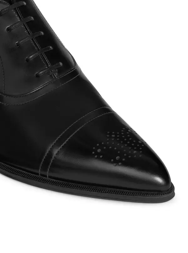 Celine Jude Perforated Oxford In Polished Bull Leather
