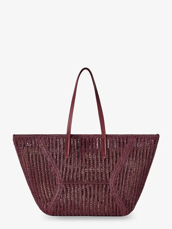 Brunello Cucinelli Raffia And Leather Shoulder Bag - Multicolor
