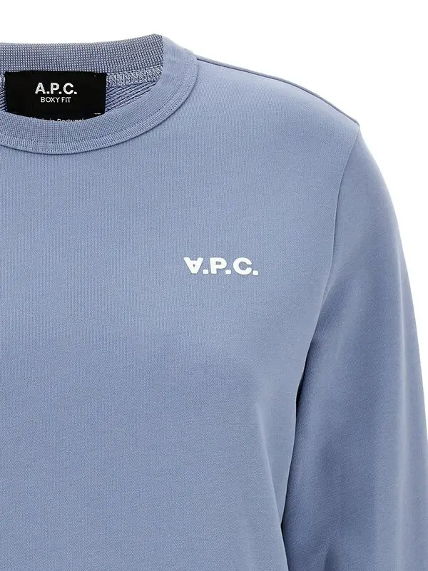 A.p.c. Petit Vpc" Boxy Sweatshirt With Velvet Logo