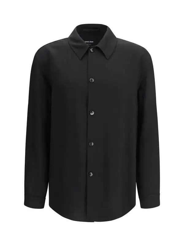 Giorgio Armani Chevron Viscose Twill Shirt