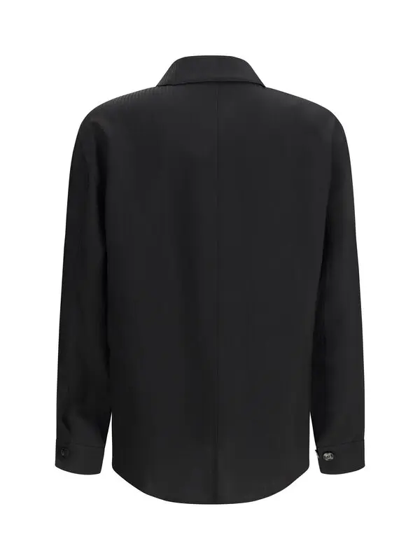 Giorgio Armani Chevron Viscose Twill Shirt
