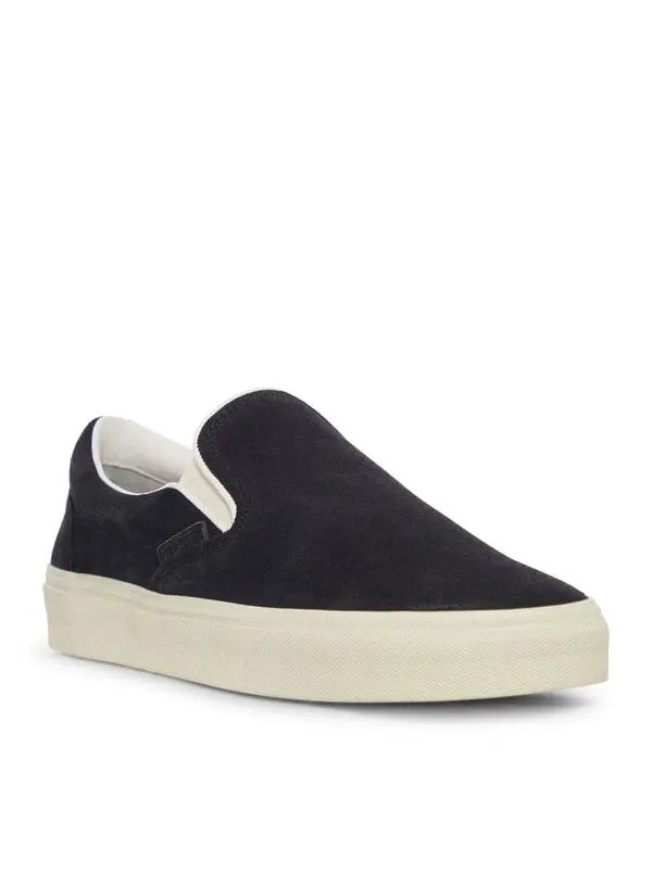 TOM FORD Jude Perforated Suede Slip-on Sneakers - Black