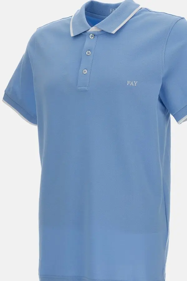 FAY Polo Piquet Stripes