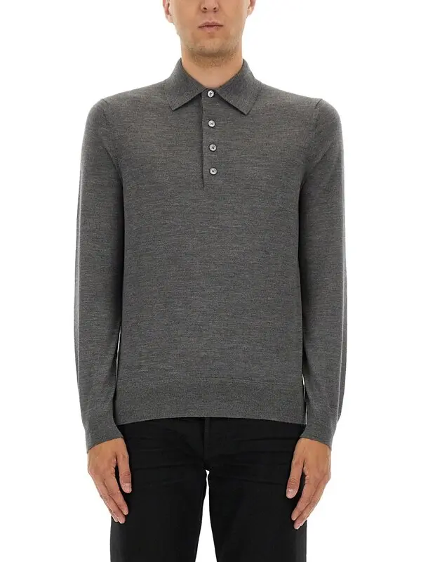 TOM FORD Fine Merino Virgin Wool Polo Shirt