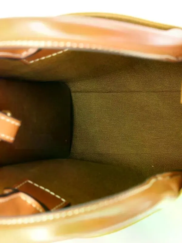 Celine Vertical Cabas Tote Triomphe Coated Canvas Mini Satchel - Brown