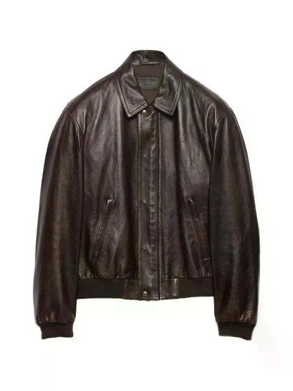 Prada Nappa Leather Bomber Jacket
