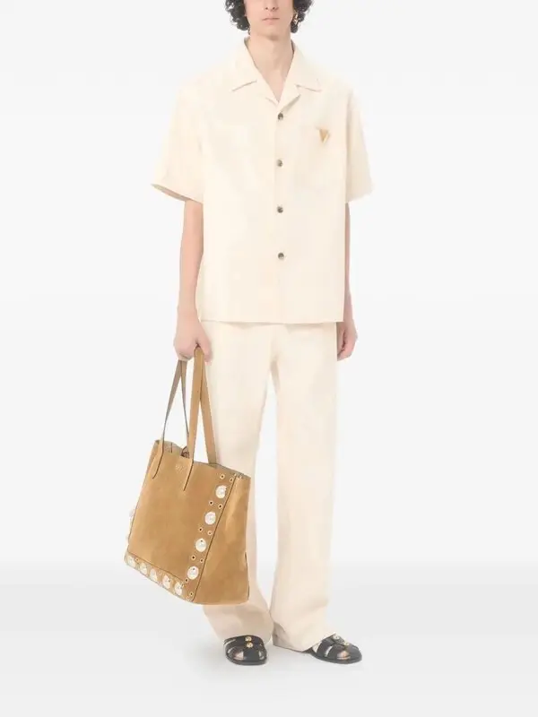 Valentino Garavani Vgold` Denim Short Sleeve Shirt - Multicolor
