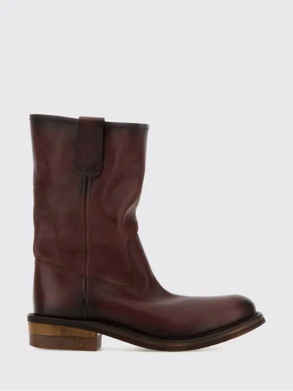 Miu Miu Leather Boots - Multicolor