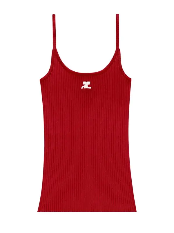 COURREGES Re-edition Knit Tank Top - Red