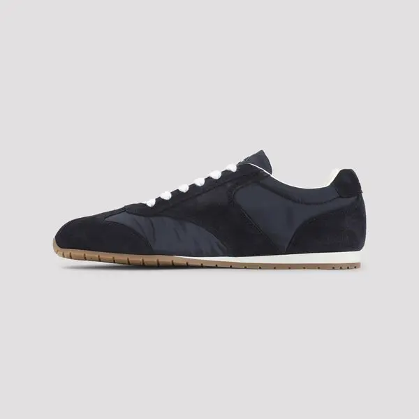 Prada Polyamide And Suede Lace-up Sneakers