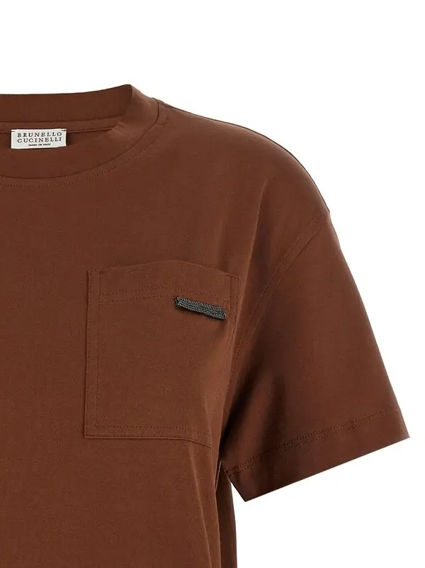 Brunello Cucinelli Shiny Tab Pocket T-shirt