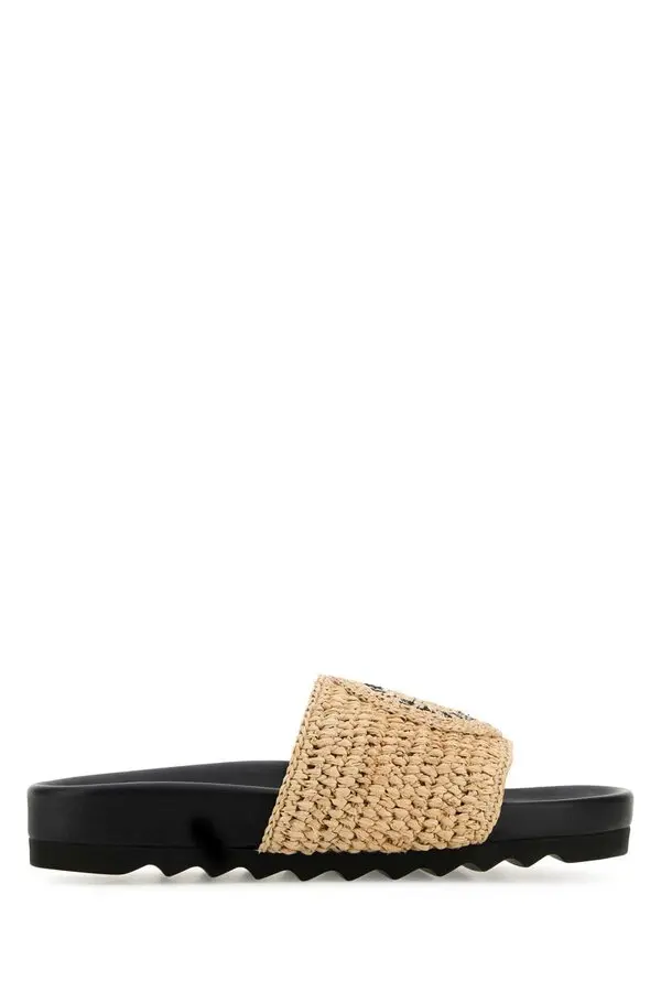 Stella McCartney Raffia Sliders