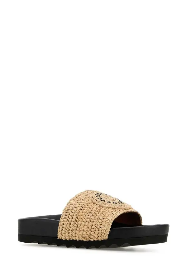 Stella McCartney Raffia Sliders