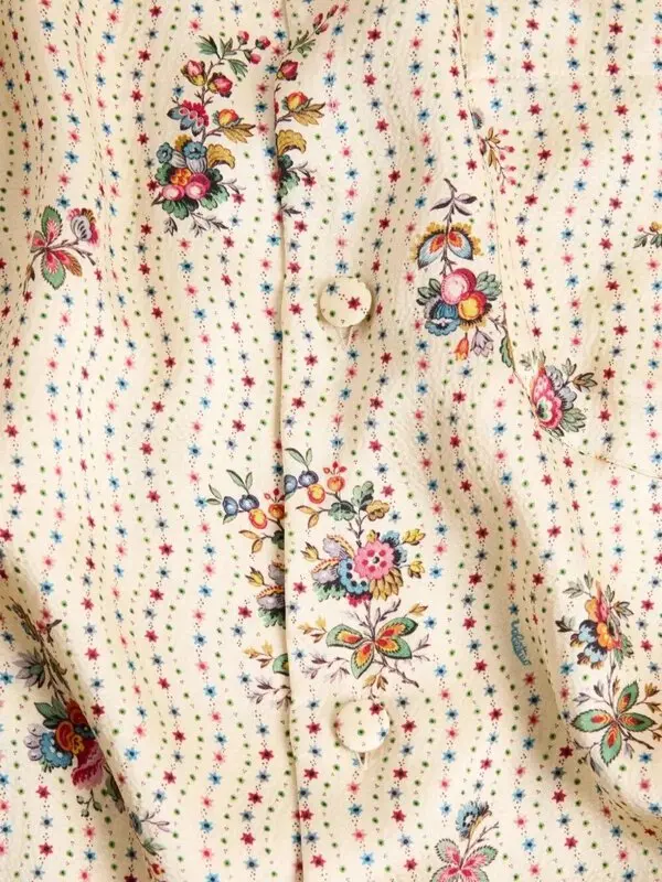 Valentino Garavani Papier Floral` Bowling Shirt - Multicolor