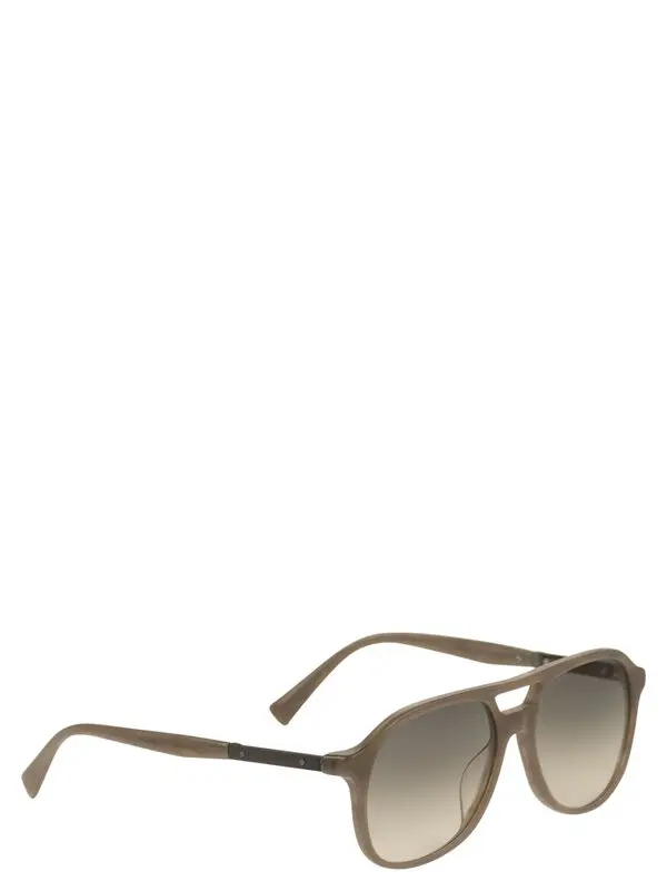 Brunello Cucinelli Acetate Aviator Sunglasses With Shaped Bridge And Crystal Lenses