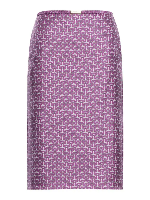 Gucci Silk Horse-print Midi Skirt - Multicolor