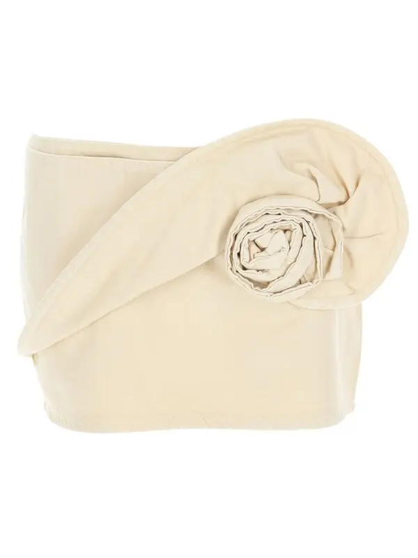 Magda Butrym Denim Miniskirt - Cream