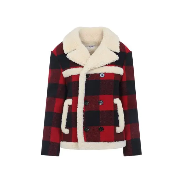Celine Caban Shearling Jacket - Red