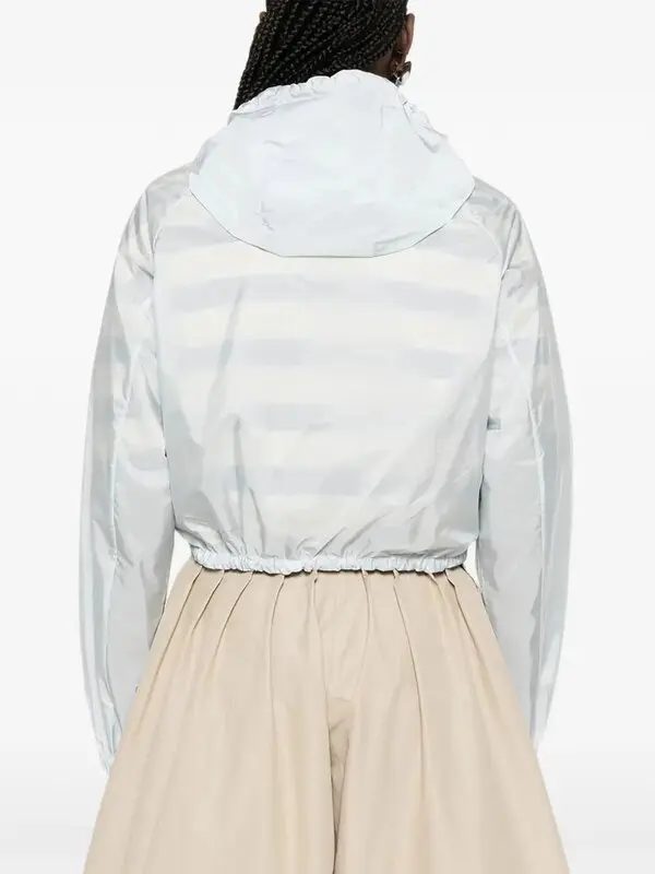 Prada Re-nylon Cropped Jacket With Drawstring Hood - Multicolor