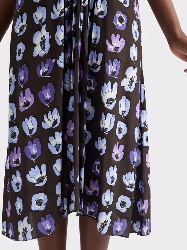Prada Viscose Floral Print V-neck Sleeveless Maxi Dress
