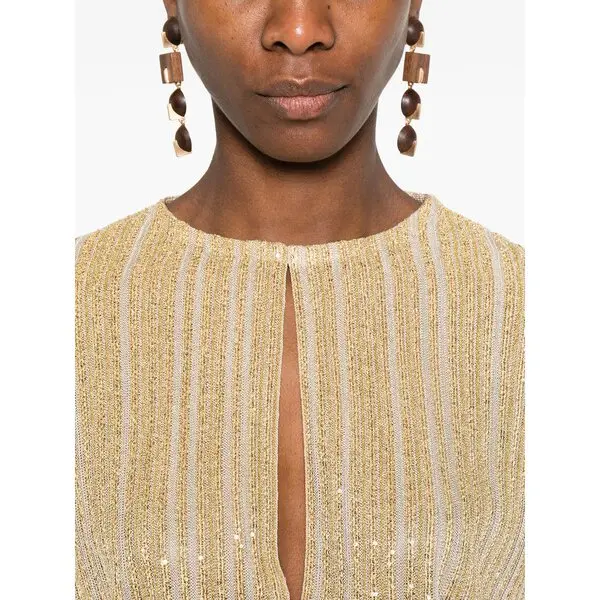 Missoni Tone Striped Long Sleeve Blouse