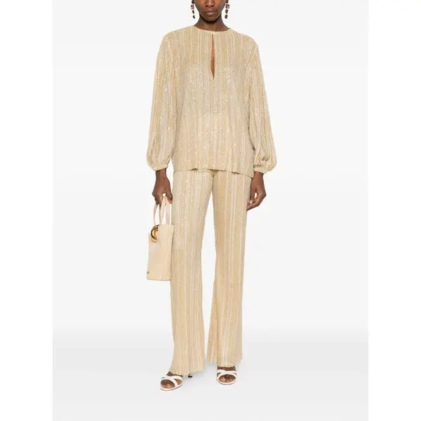 Missoni Tone Striped Long Sleeve Blouse