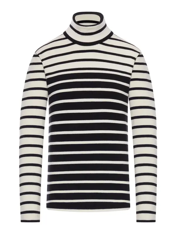 TOTEME Striped Wool Turtleneck Sweater - Multicolor