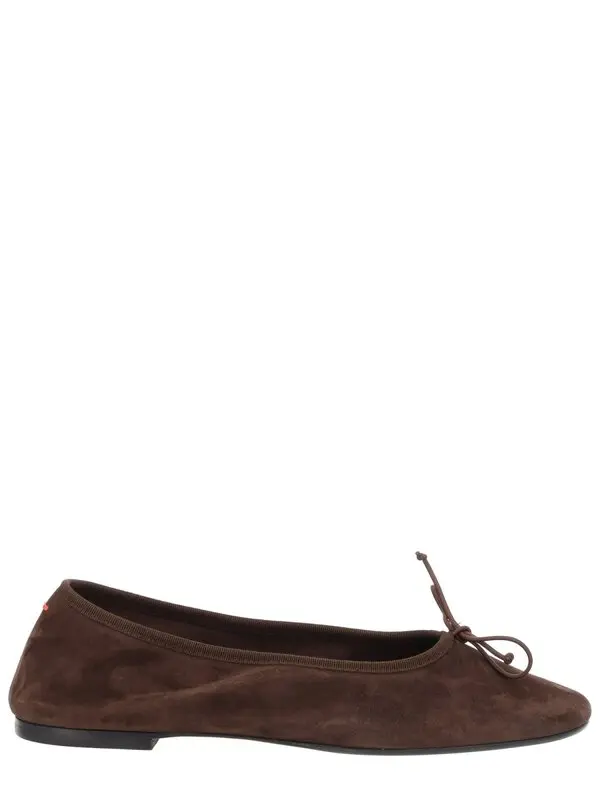 AeydĒ Ballerina Tiby Suede Flats - Brown