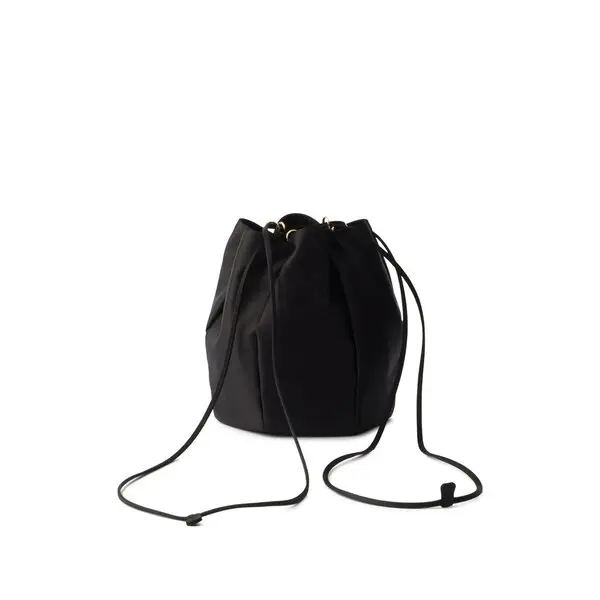 Prada Bucket Bag With Logo Detail - Black