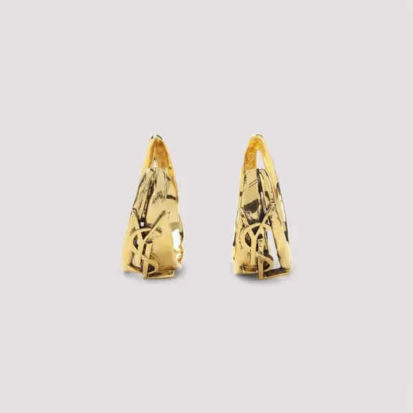 Saint Laurent Creole Charm Cassandre Earrings