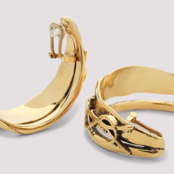 Saint Laurent Creole Charm Cassandre Earrings