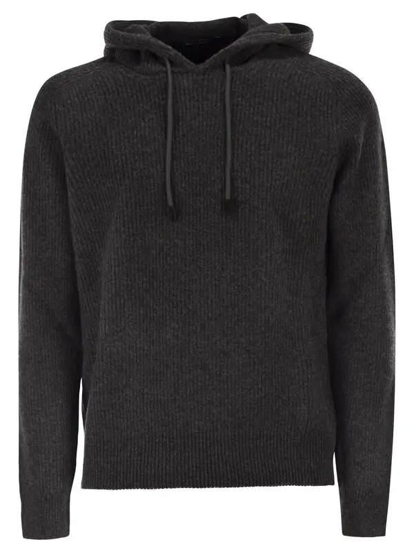 Tagliatore Hunter Ribbed Hooded Knit - Multicolor
