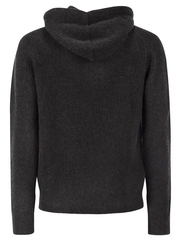 Tagliatore Hunter Ribbed Hooded Knit - Multicolor