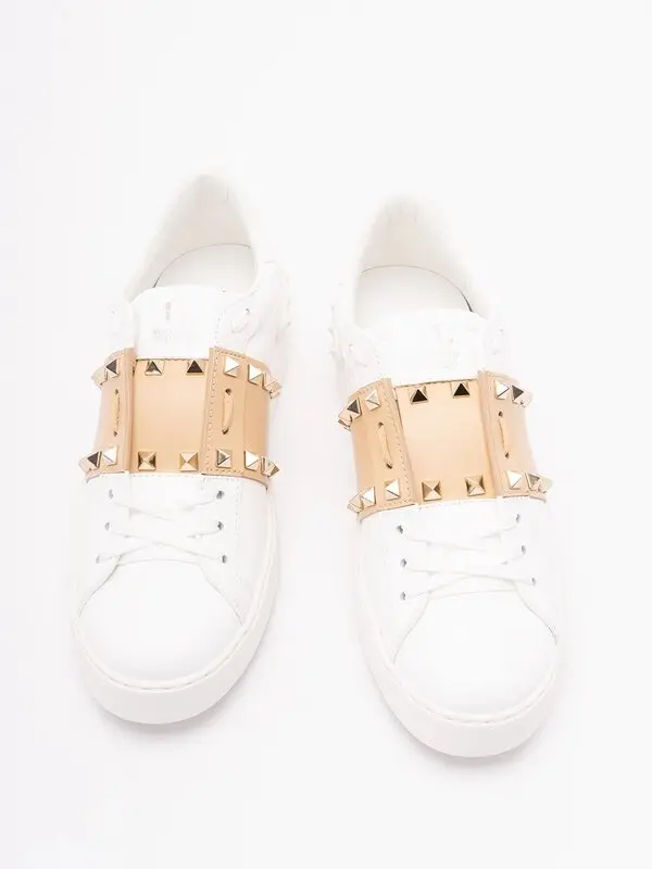 Valentino Garavani Rockstud Untitled Leather Sneakers - Multicolor