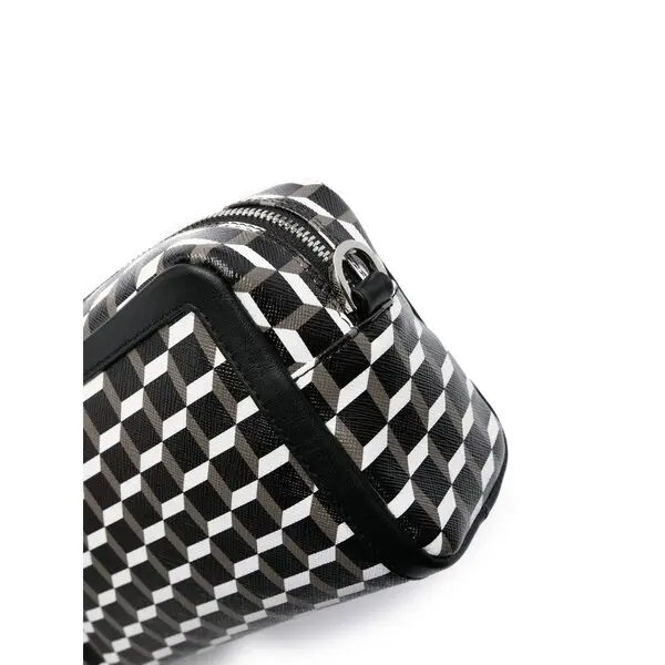 Pierre Hardy Geometric Print Calf Leather Shoulder Bag