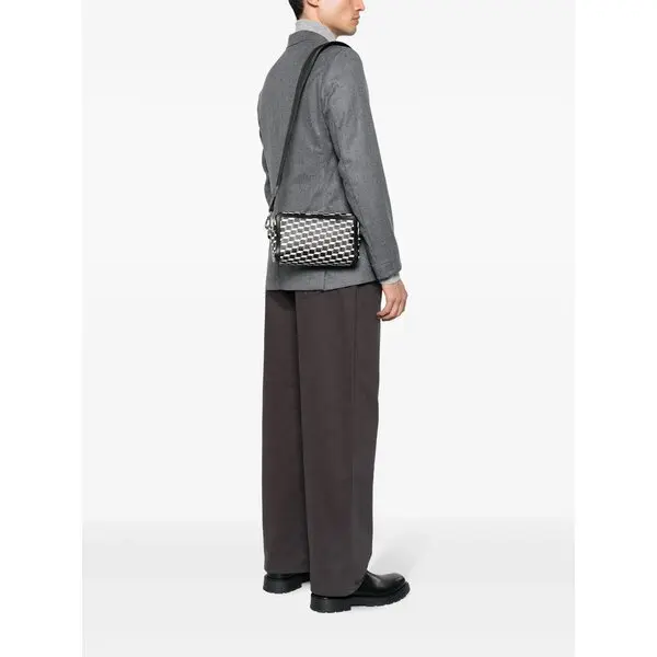 Pierre Hardy Geometric Print Calf Leather Shoulder Bag