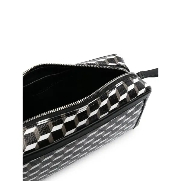 Pierre Hardy Geometric Print Calf Leather Shoulder Bag
